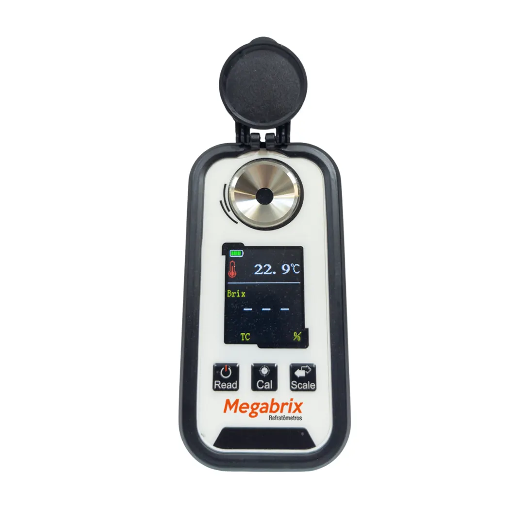 Refratômetro Digital Portátil Série Brix% Escalas Brix 0-50% e Índice ...
